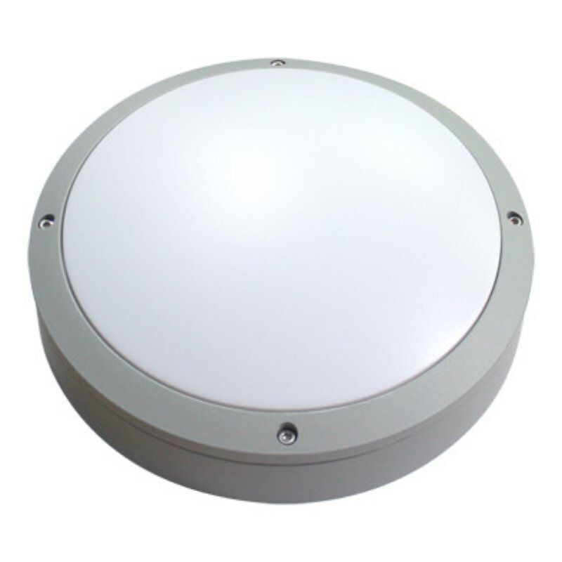 Grey Led Round Bulkhead Light Die - Cast Aluminum Housing IP65 IK10 ...